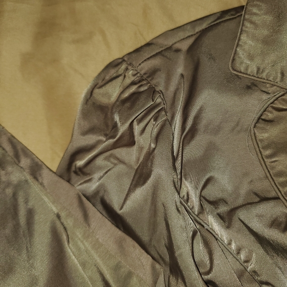 odds n evens | Jackets & Coats | Taupe Satin Dress Jacket | Poshmark